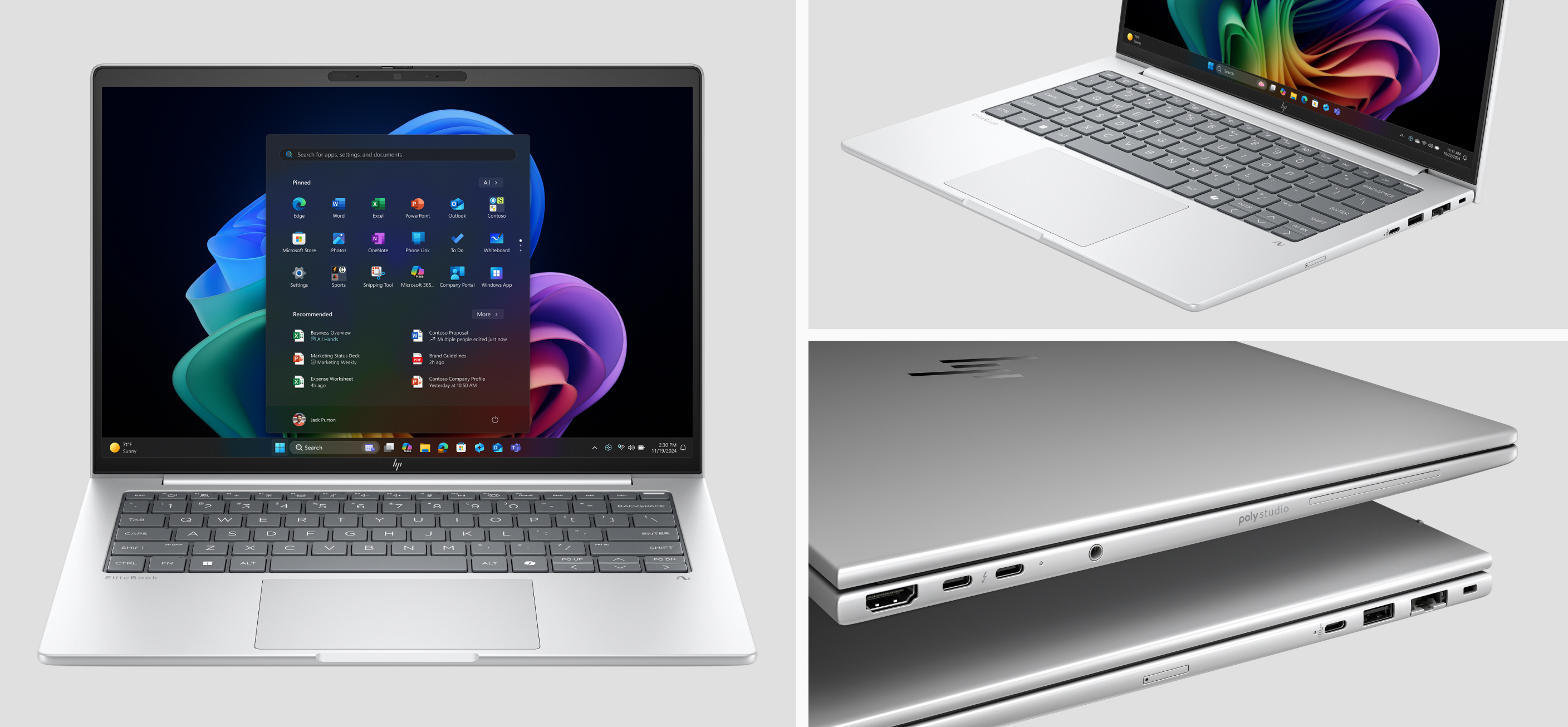 HP EliteBook 8 G1i 16 inch Laptop Next Gen AI PC, Silver - 16-inch ...