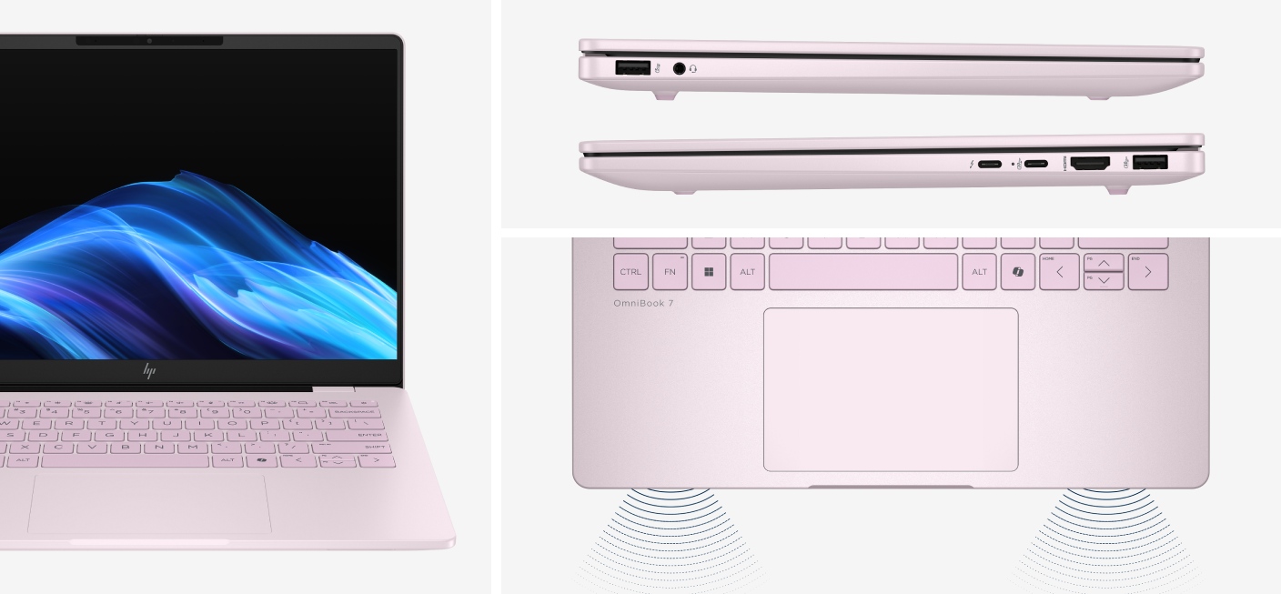 HP OmniBook 7 14 inch Laptop AI 14-fr0063TU, Pink - 14" (CK7D2PA ...